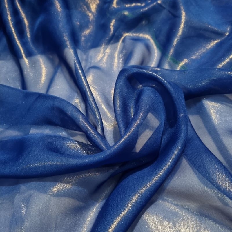 Jual Kain Sifon Voile | Chiffon Silk Glitter | Bahan Halus Semi ...