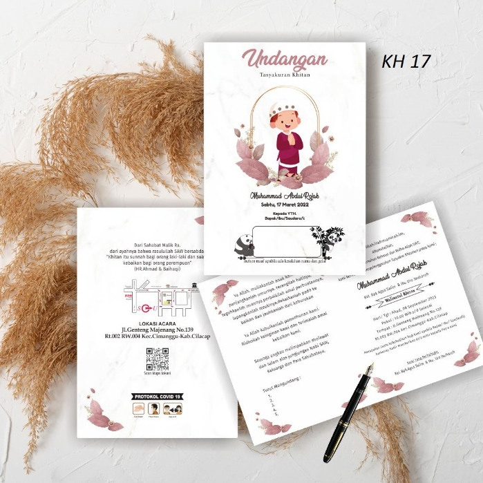 Jual Undangan Khitanan / Tasyakuran Khitan Foto / Undangn Sunatan Anak ...