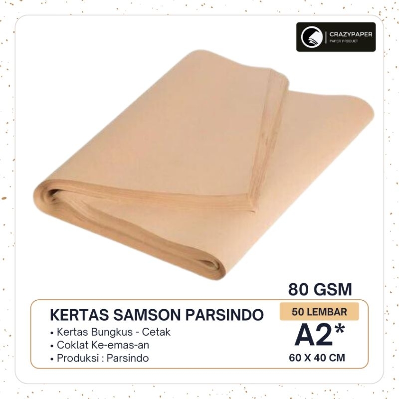 Jual Kertas Kraft Coklat 80g A2 isi 50 Lembar -- Kertas Sampul Coklat ...
