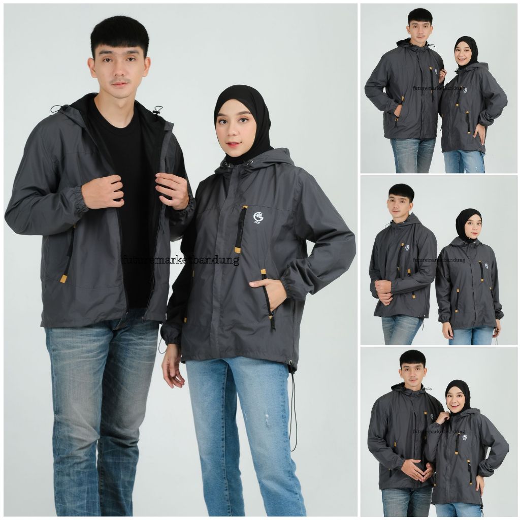 Jual Jaket Couple Parasut Jumbo Waterproof Original FCF Size M L XL XXL ...