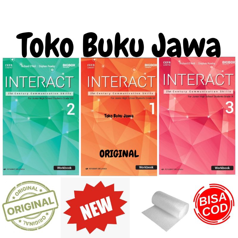 Jual Buku Soal SMP INTERACT For SMP / MTS Grade 7 8 9 Students WORKBOOK - CEFR Erlangga ...