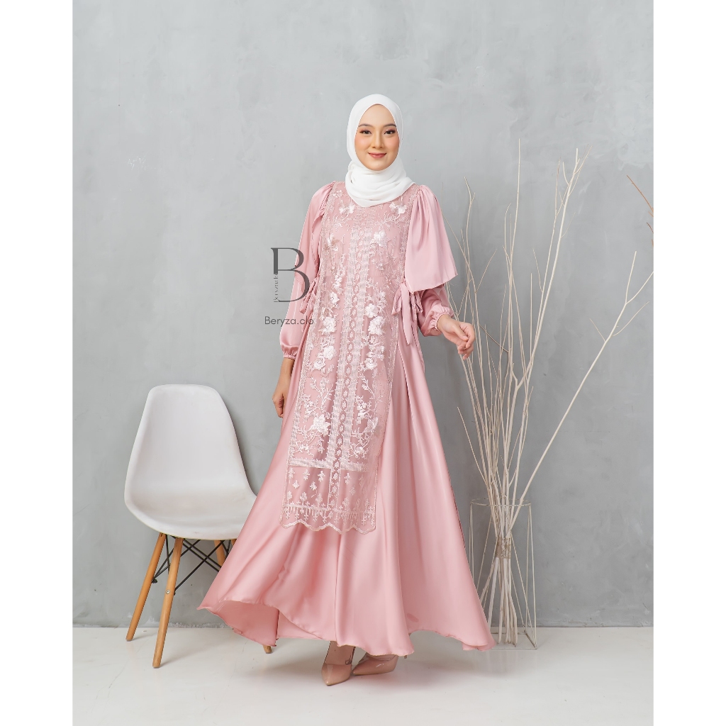 Jual DELISA DRESS ONE SET BAHAN ARMANY SILK MIX OUTER ORGANZA DRESS ...