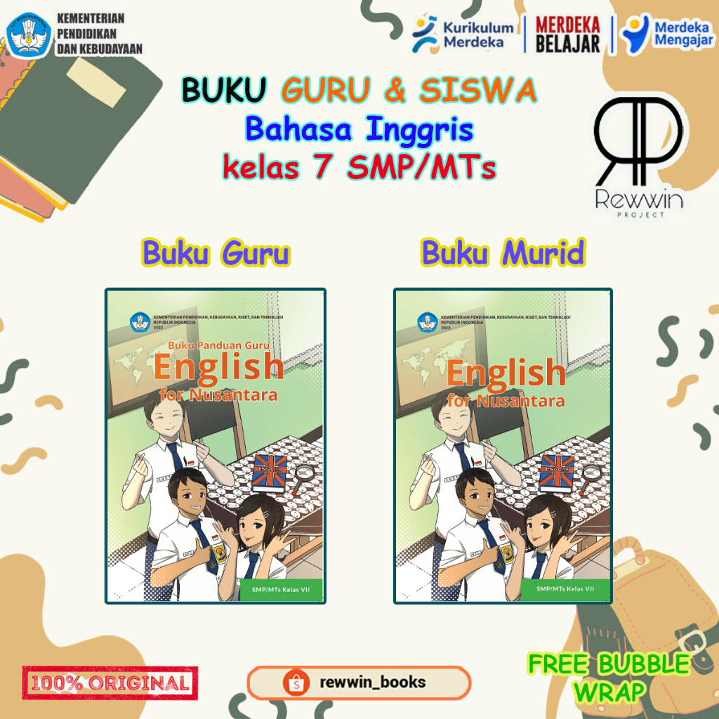 Jual Buku GURU dan SISWA Bahasa Inggris Kelas 7 SMP Kurikulum Merdeka | Shopee Indonesia