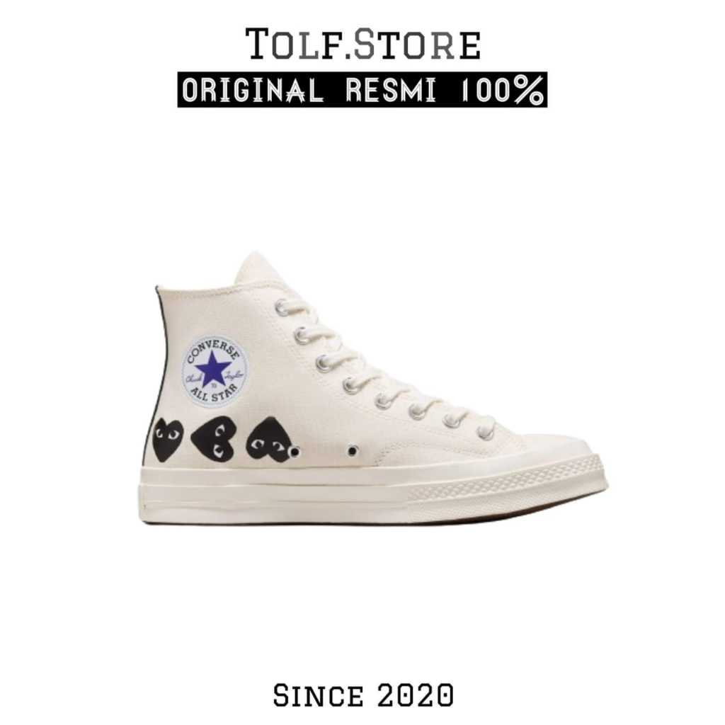 Jual Converse Cdg 70s High Multi Heart White | Shopee Indonesia