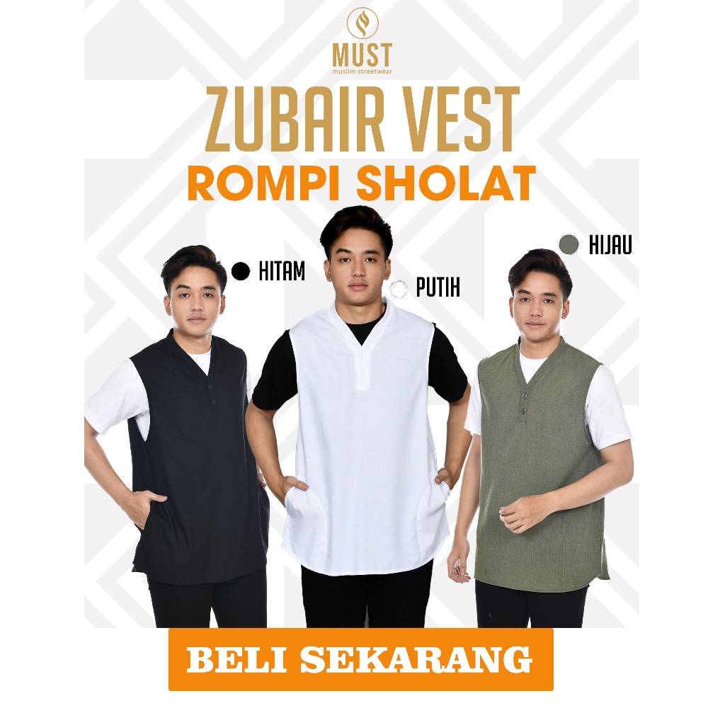 Jual Baju Koko Muslim Pria Rompi Vest Sholat Salat Model Kurta Pakistan ...