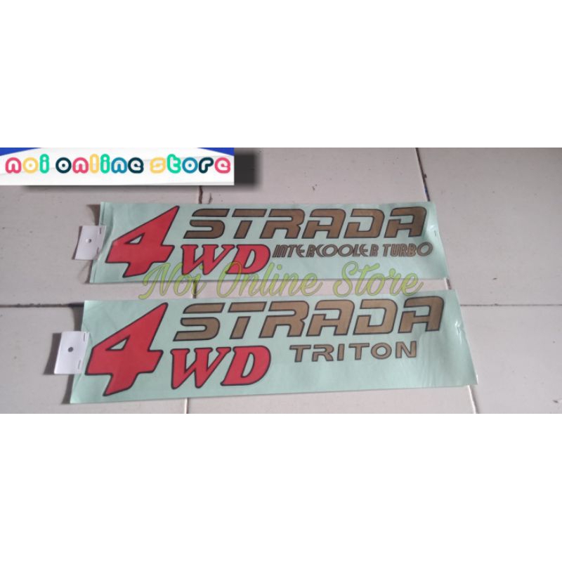 Jual stiker 4wd Strada untuk mobil Mitsubishi / Triton | Shopee Indonesia