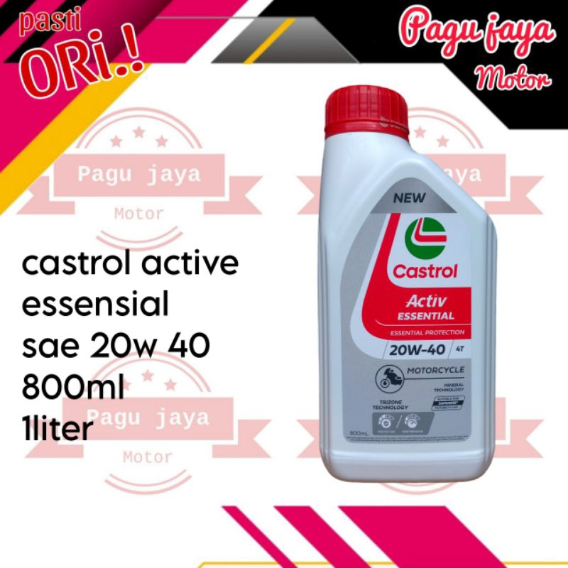 Jual CASTROL GO (activ essential) 4T 800ml dan 1liter sae 20w 40 oli ...