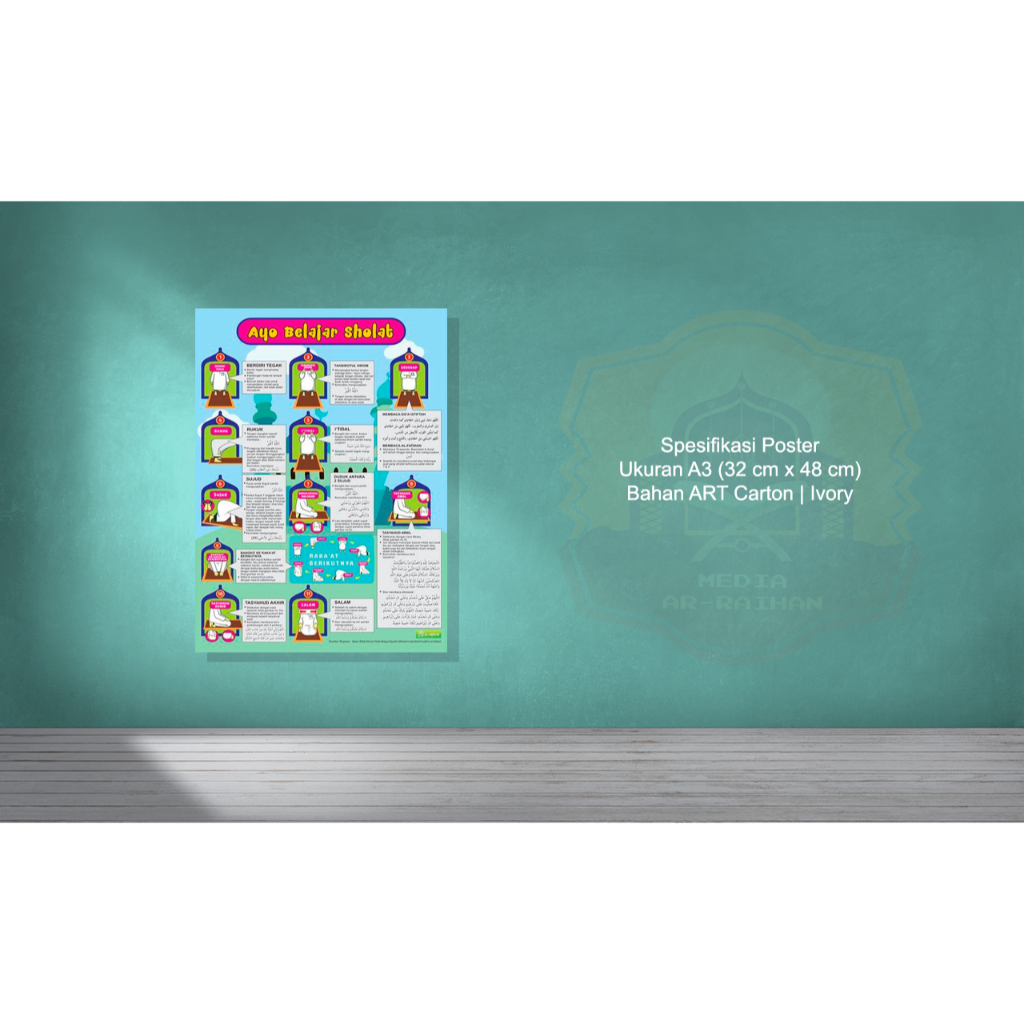 Jual Poster Ayo Belajar Sholat - Al-Abror Media | Shopee Indonesia