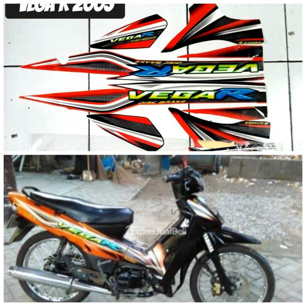 Jual YAMAHA VEGA R 2005 FULL SET LENGKAP STICKER BODY STRIPING LIST ...