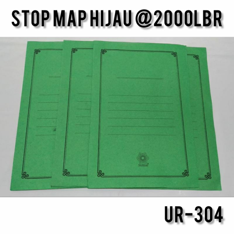 Jual STOPMAP KERTAS F4 LAMINATING HVO TEBAL / MAP KERTAS WARNA HIJAU ...