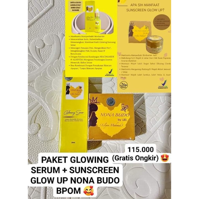 Jual Paket glowing (glowing serum & sunscreen glow up) | Shopee Indonesia