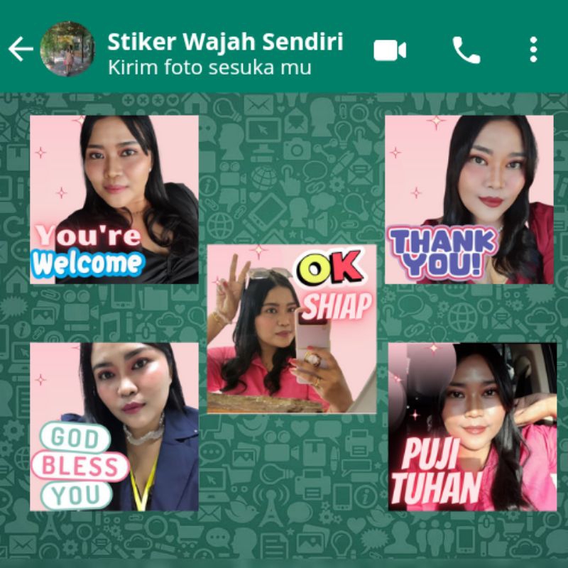 Jual Stiker wa Wajah Sendiri dan Caption bebas | Shopee Indonesia