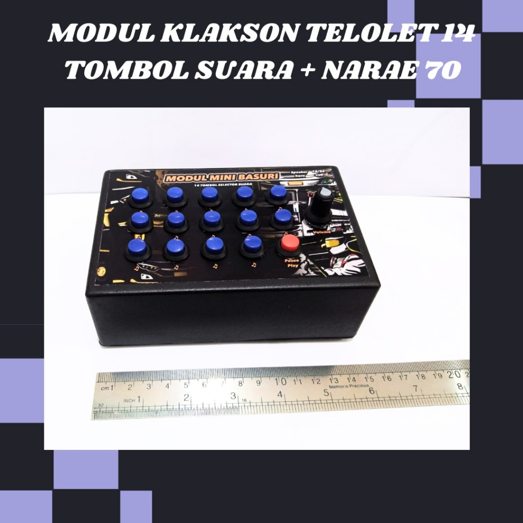 Jual Modul Klakson Elektrik 14 Tombol 14 Suara, Modul Mini Basuri 14 ...