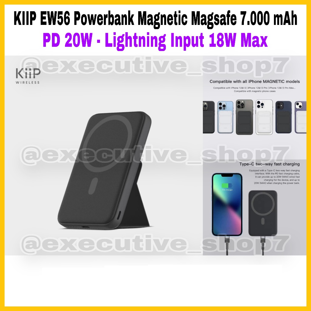 Jual KIIP EW56 Powerbank Magnetic Magsafe 7.000 mAh - PD 20W ...