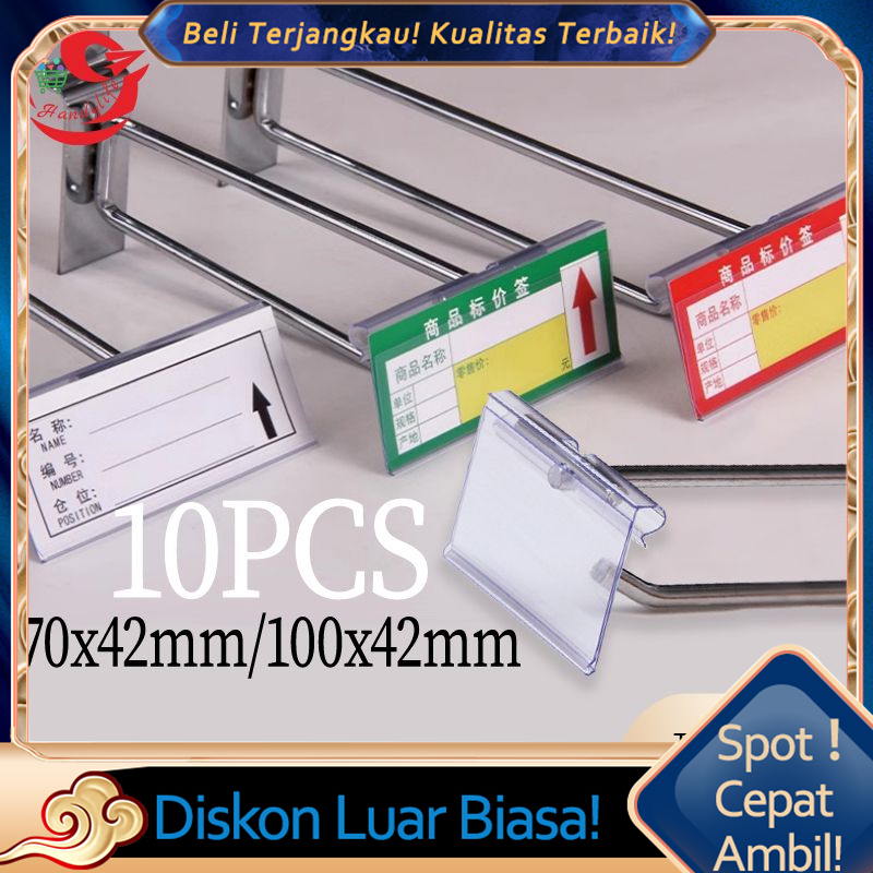 Jual 10 Pcs Label Harga Price Tag Holder Plastik Pvc Price Tag Card ...