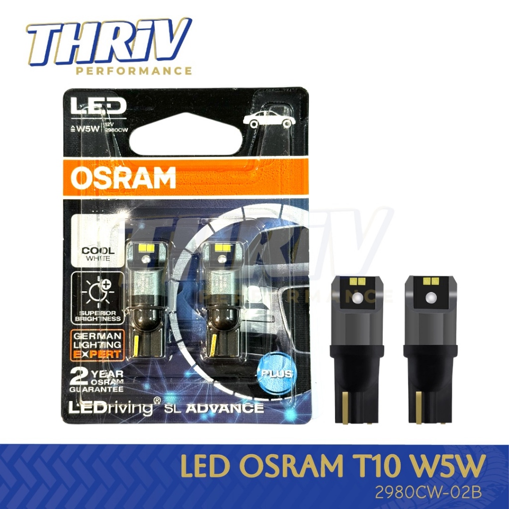 Jual LED Osram T10 W5W 2980CW-02B 6000K Lampu Senja Interior Mobil ...