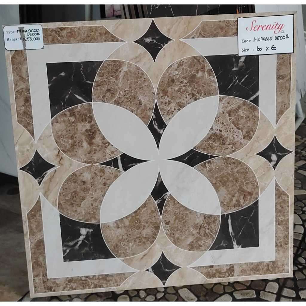 Jual Granit Lantai Kilap Kaca 60x60 Serenity Marocco Decor Pare Kediri ...