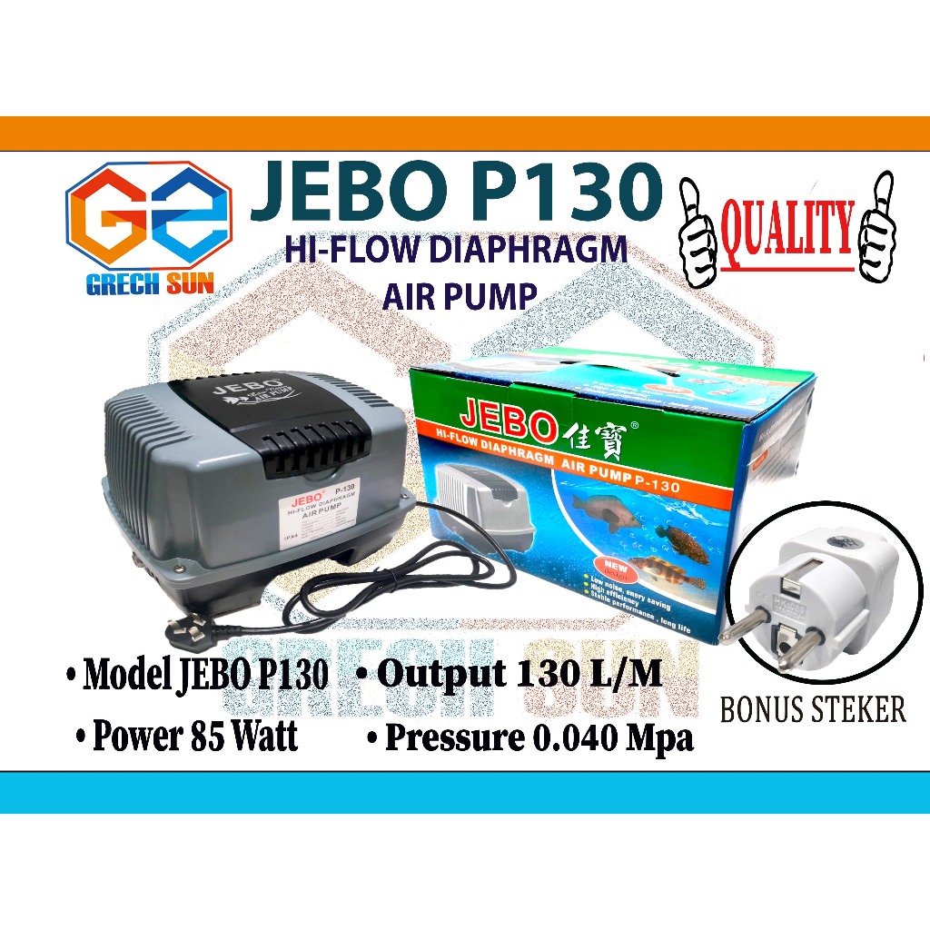 Jual JEBO P130 AERATOR POMPA UDARA KOLAM AQUARIUM AIR PUMP BLOWER ...