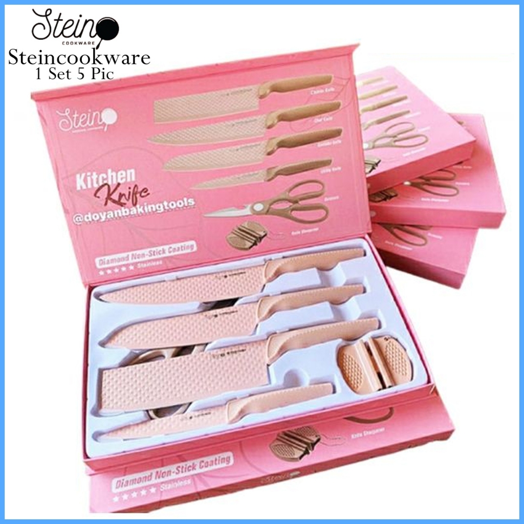 Jual Pisau Stein Steincookware Age Lock Diamond Knives Set 6 In 1 Pisau Dapur Shopee Indonesia