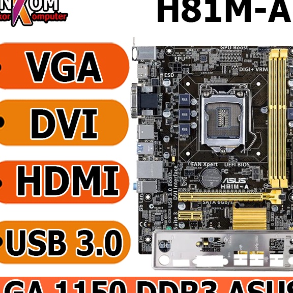 Jual Terkini Motherboard Mobo Mainboard Intel LGA 1150 H81 Ready Stock ...