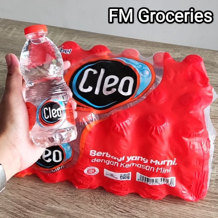 Jual [KODE BHQWU] Cleo air mineral botol kecil isi 24 botol ( 1 krat ...