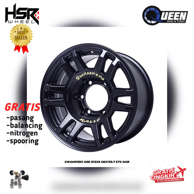 Jual VELG RACING SEMI OFFROAD R15 HSR SWAMPERS untuk mobil pajero ...