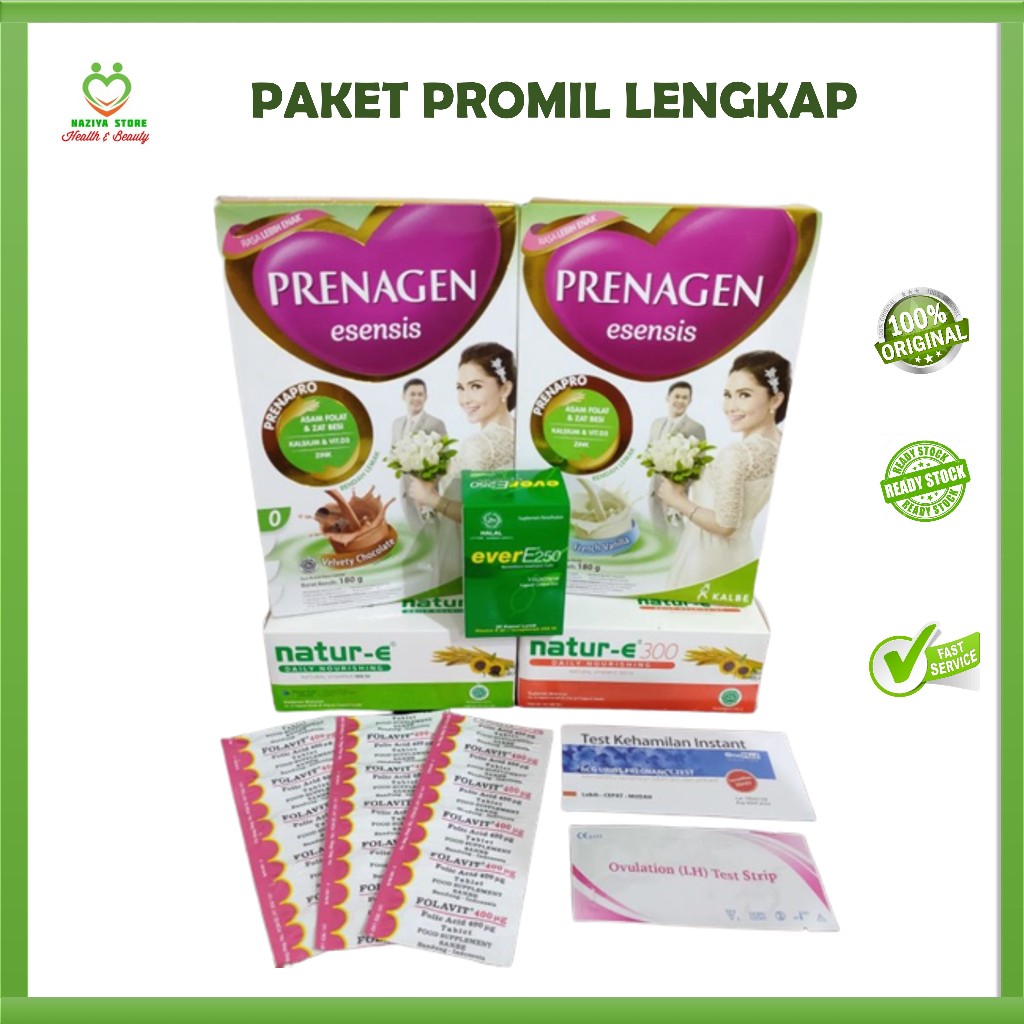Jual PAKET PROMIL LENGKAP - SUSU PROMIL - VITAMIN E - ASAM FOLAT FREE ...