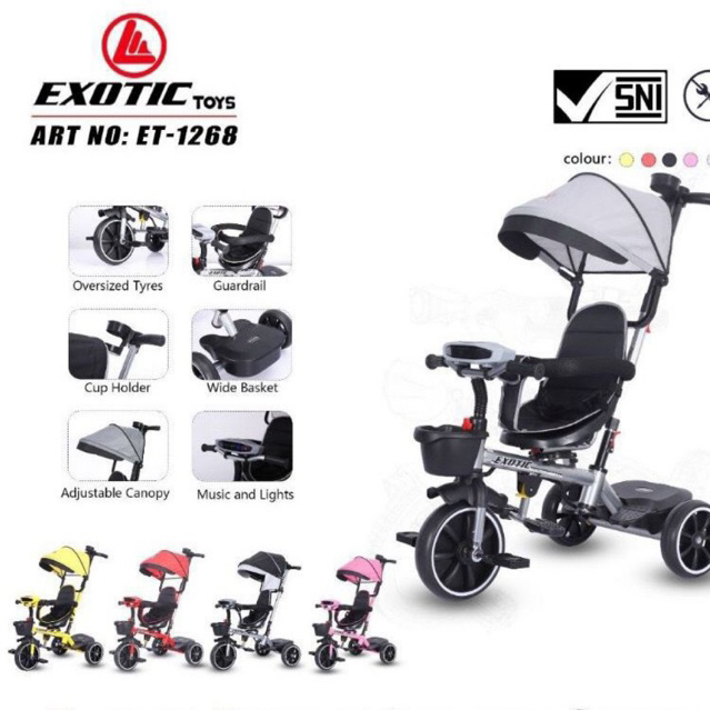 Jual SEPEDA ANAK RODA TIGA EXOTIC ET1268 / ET 1268 / ET1262 / ET 1262 ...