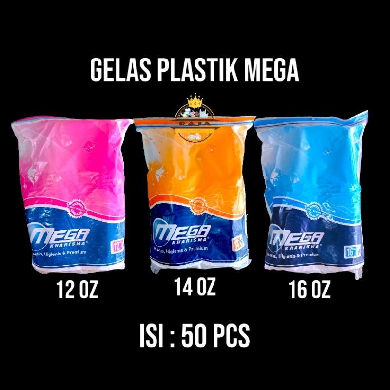 Jual Gelas Plastik MEGA / Gelas Pop Ice MEGA 12oz, 14oz, 16oz | Shopee ...