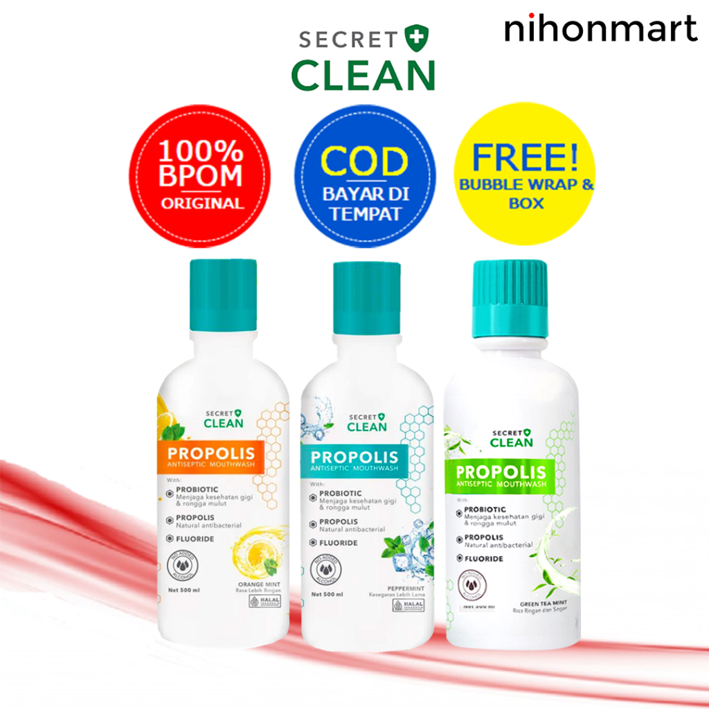 Jual Secret Clean Propolis Antiseptic Mouthwash 500ml | Shopee Indonesia
