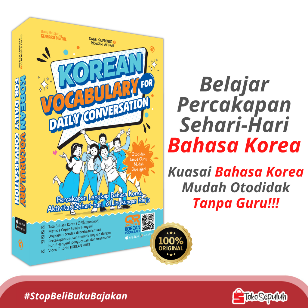 Jual Buku Belajar Bahasa Korea - Korean Vocabulary For Daily Conversation - Kosakata Percakapan ...