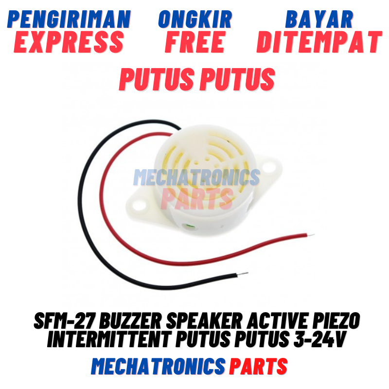 Jual [PAS-0021]SFM-27 BUZZER SPEAKER ACTIVE PIEZO INTERMITTENT PUTUS PUTUS 3V-24V 3-24V | Shopee ...