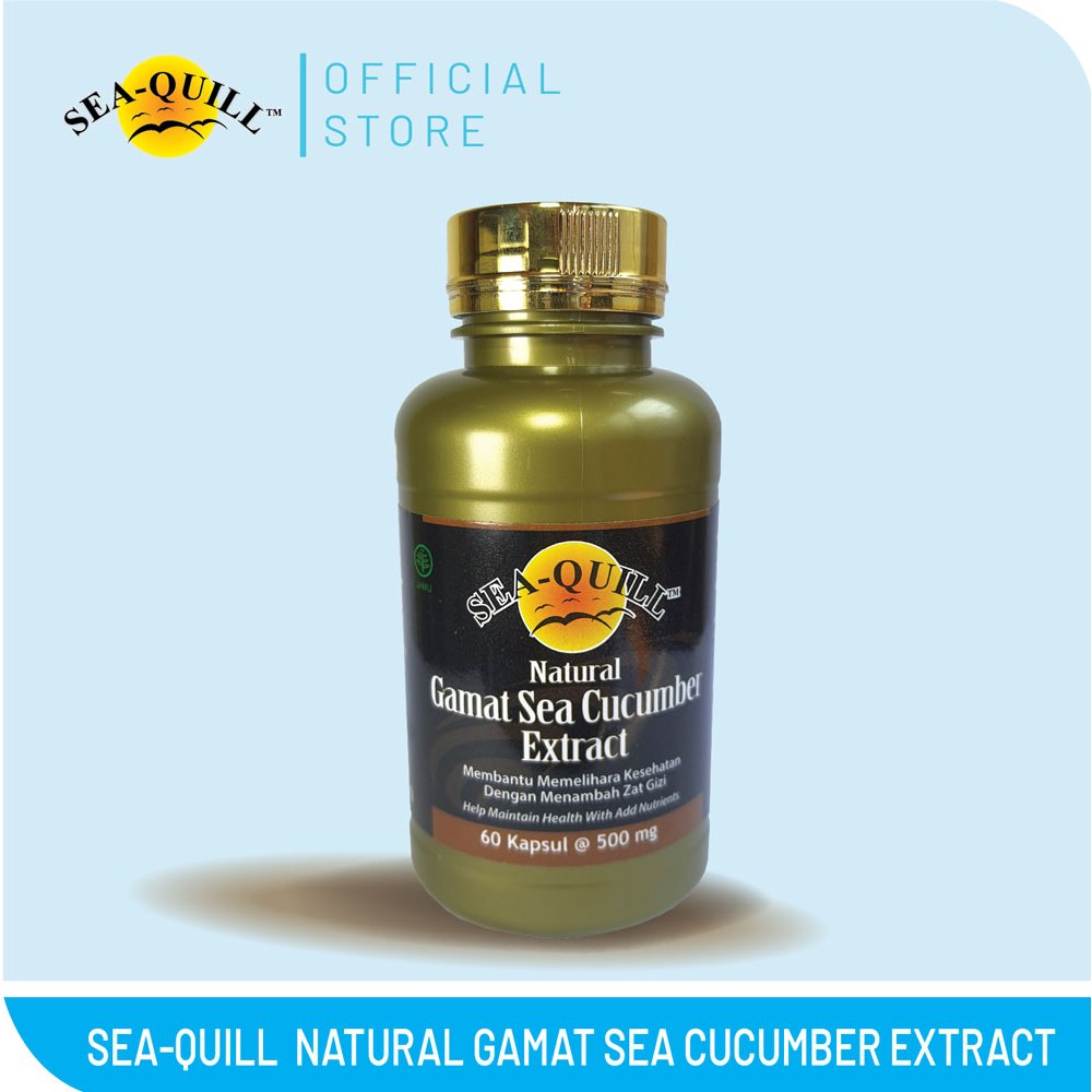 Jual Sea Quill Natural GAMAT SEA CUCUMBER Extract 60 kapsul | Shopee ...
