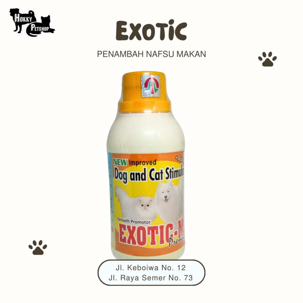 Jual Exotic-M Premium Vitamin & Penggemuk Anjing dan Kucing 250 ml ...