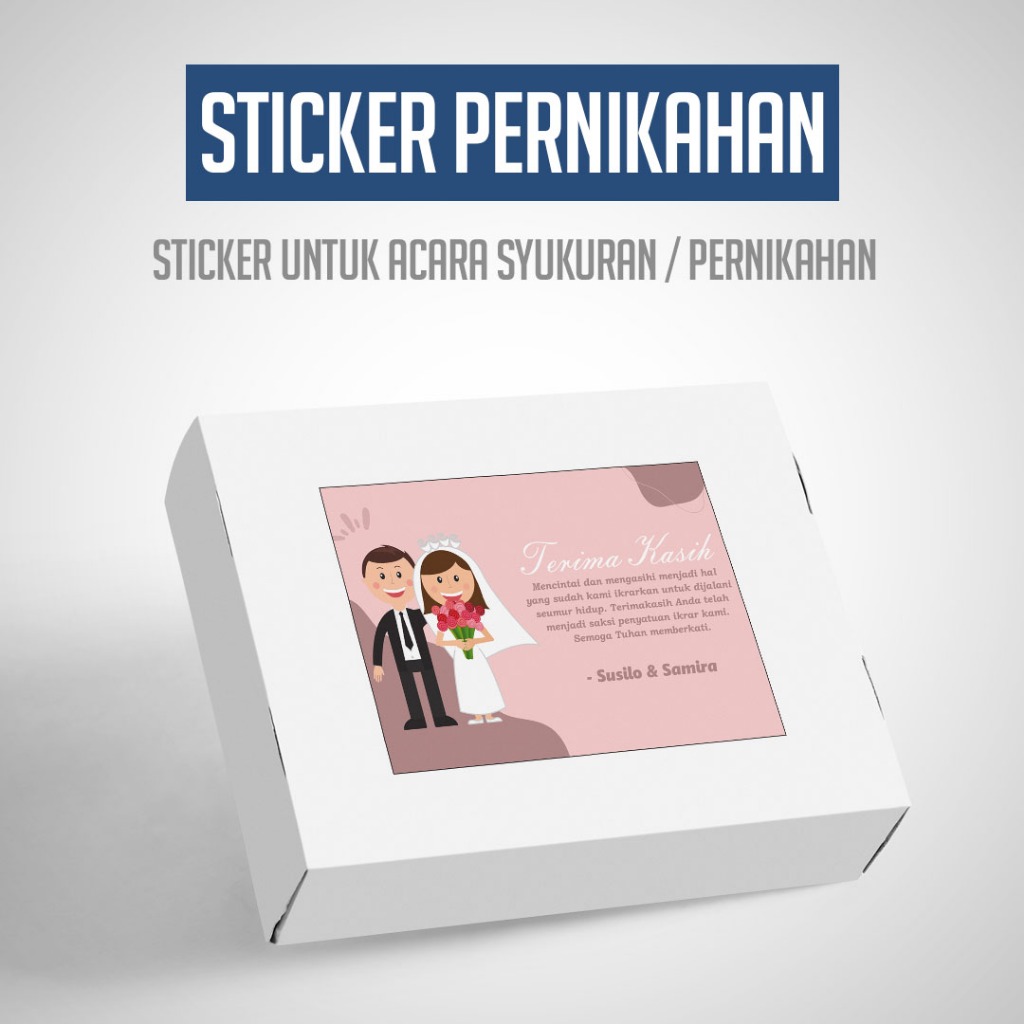 Jual Ohio * Sticker Wedding I Sticker Pernikahan I Cetak Sticker Tanpa ...