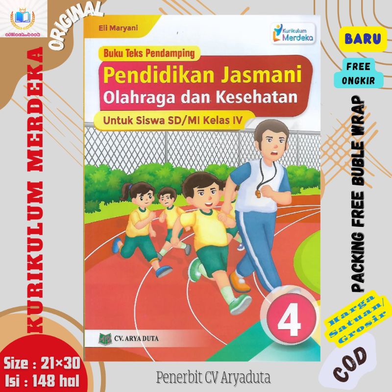 Jual Buku Teks Pendamping PJOK Pendidikan Jasmani Olahraga dan Kesehatan Kelas 4 SD MI Kurikulum ...