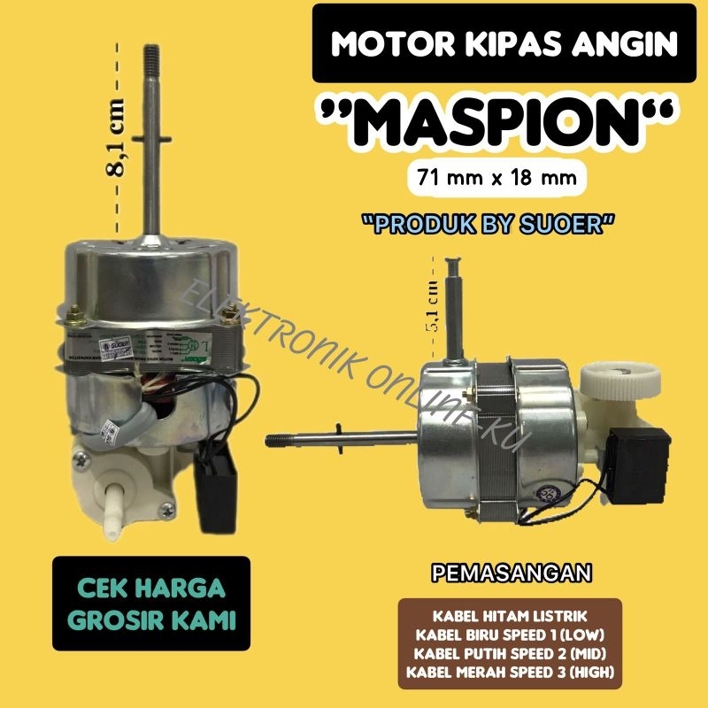 Jual DINAMO FAN MOTOR KIPAS ANGIN MASPION UMUM SUOER | Shopee Indonesia