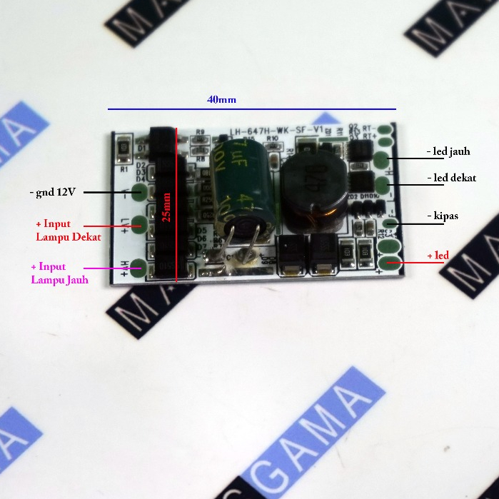 Jual Driver Led Headlight Mobil motor 3A 9V Fog dual light | Shopee ...