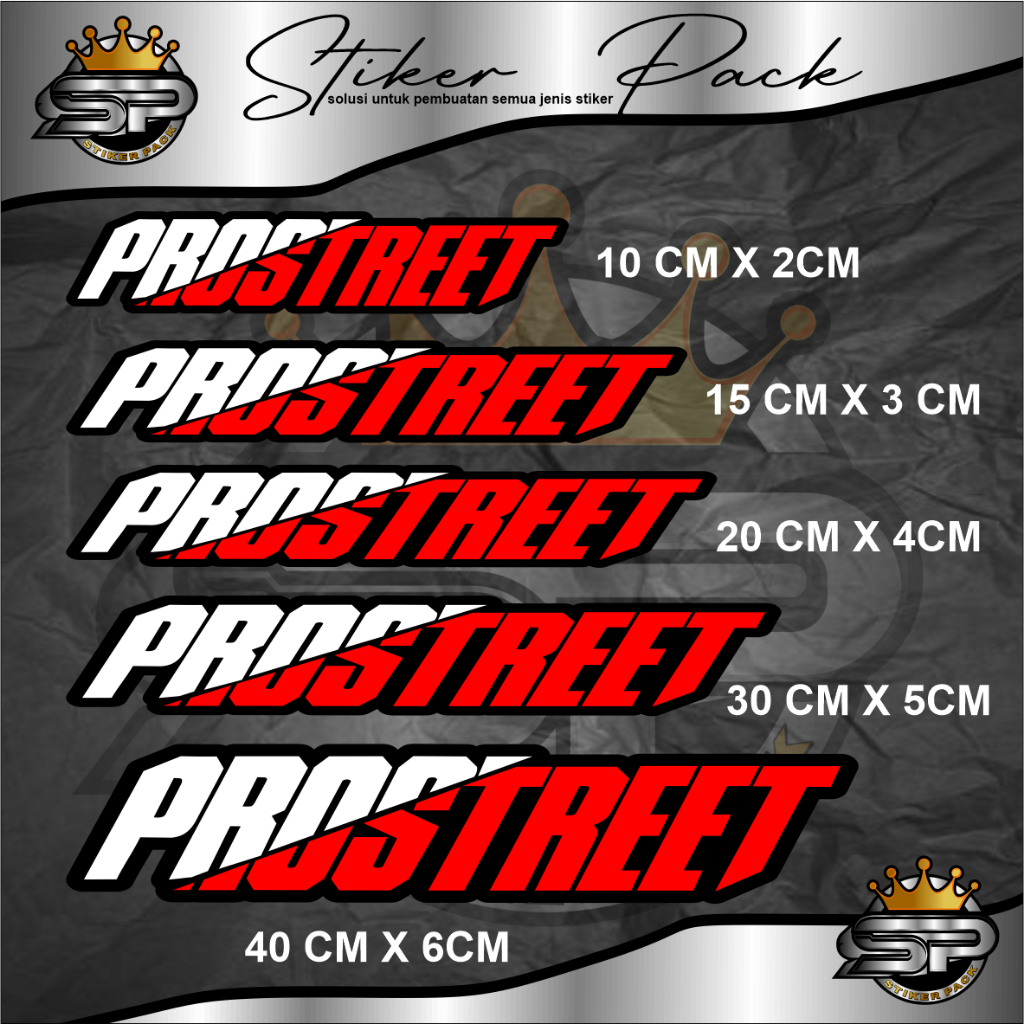 Jual STIKER PROSTREET PRINTING STIKER KEREN STIKER VARIASI ADA 5 UKURAN ...
