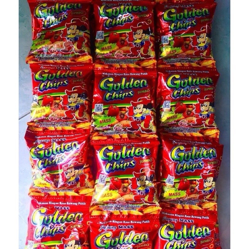 Jual GOLDEN CHIPS Jumbo Snack Kentang RENCENG ISI 10 SACHET | Shopee ...