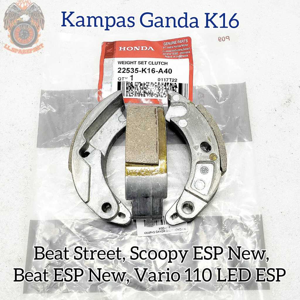 Jual KAMPAS GANDA CVT HONDA K16 KAMPAS KOLING KUALITAS ASLI ORIGINAL KAMPAS OTOMATIS BEAT ESP ...