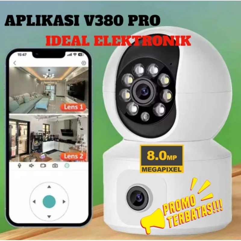Jual Cctv camera V380 jernih Dual camera Fokus& Putar 8mp 1080 Hasil ...