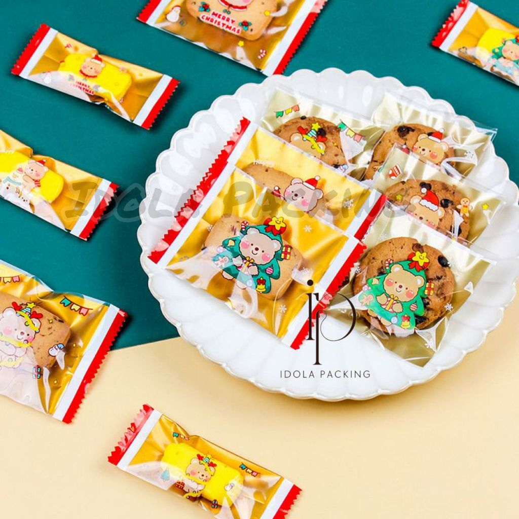 Jual Plastik Cookies Christmas / Plastik Biskuit Coklat Permen Motif ...