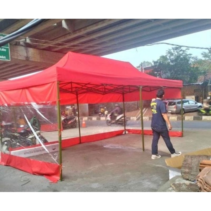 Jual tenda lipat ukuran 3x6 besi super premium ketbalan besi 1, 4 mm+ ...