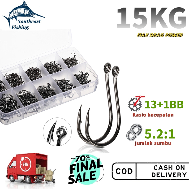 Jual Hook Kail Pancing 100 Pcs/box Kail Pancing joran pancing Kepala ...