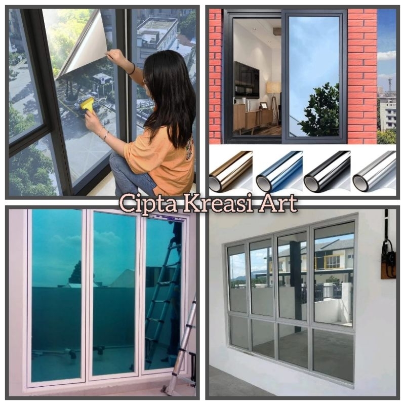 Jual KACA FILM ONE WAY CERMIN / STIKER KACA RIBEN JENDELA RUMAH MOBIL / STICKER MIRROR 1 ARAH ...