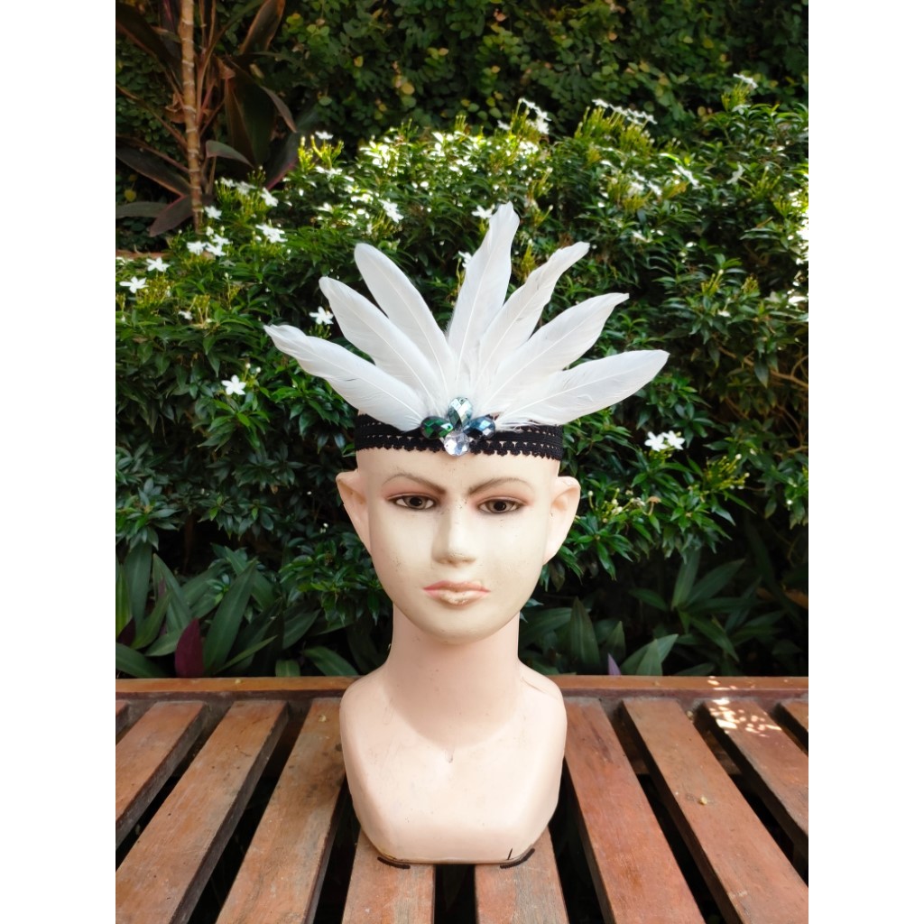 Jual Bando Hiasan Kepala Bulu Angsa untuk Tari dan Karnaval, Bandana ...