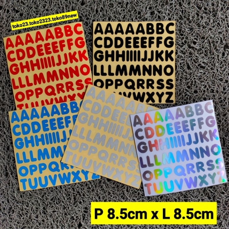 Jual stiker huruf abjad abc sticker cutting motor nama | Shopee Indonesia