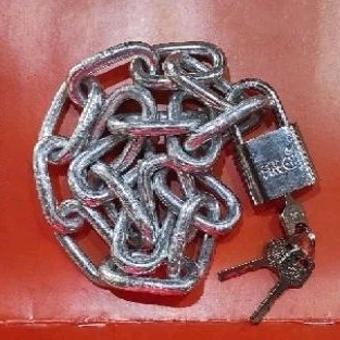 Jual rantai gembok rantai pagar rantai besi paket1 meter | Shopee Indonesia