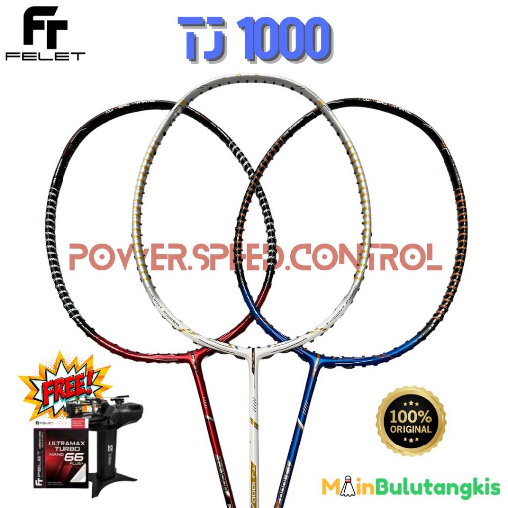 Jual Raket Badminton Felet TJ 1000 Power / Speed / Control Original ...